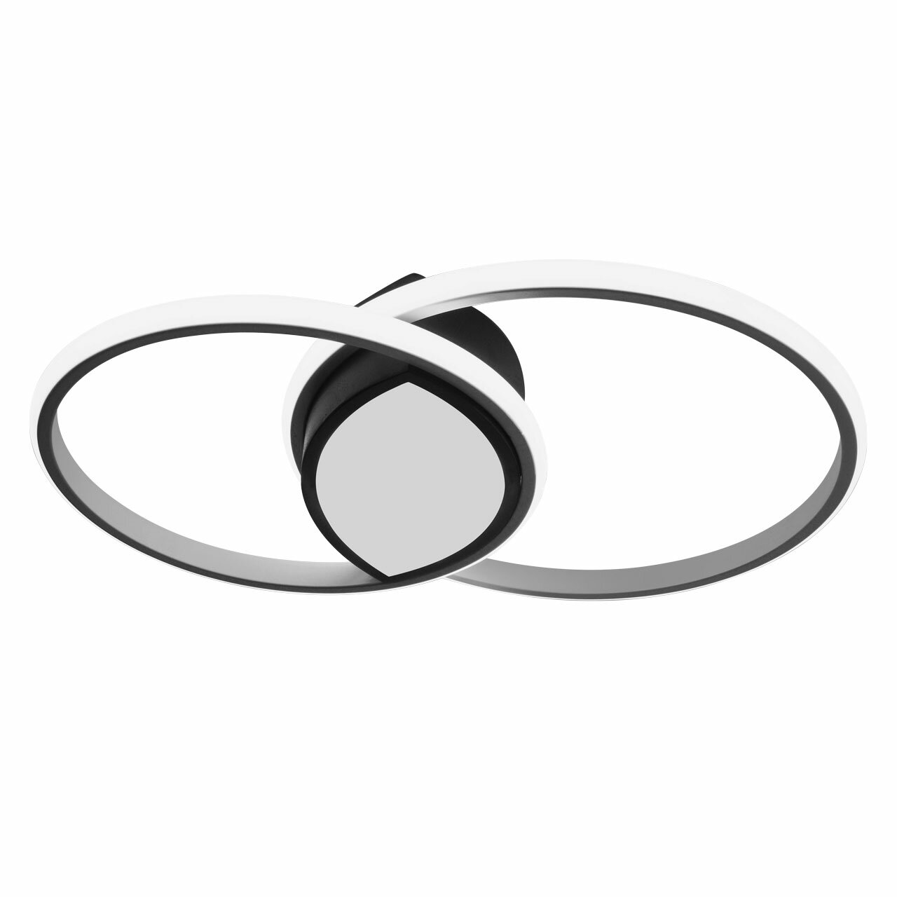 Светильник потолочный, люстра светодиодная De City Оскар 510012802, 2*36W LED, цвет: белый, черный, пульт в комплекте