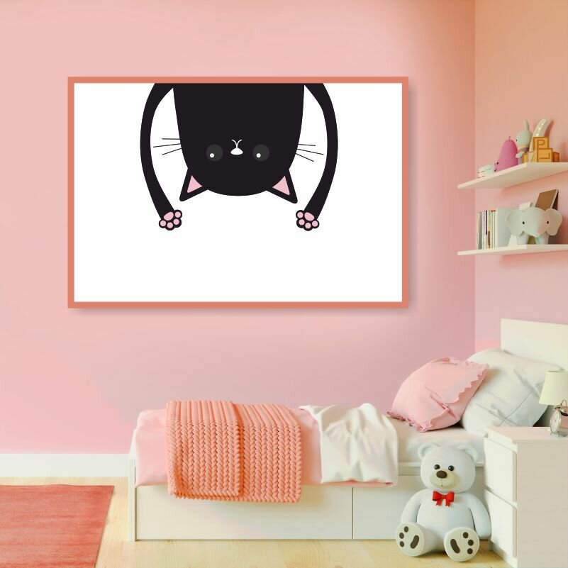 Постер для интерьера Потому что лапки: голова горизонтальный на стену 70х50 см в тубусе ПолиЦентр