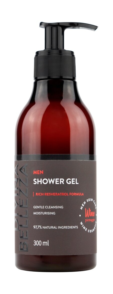 DIVINA BELLEZZA Wine Shower Gel For Men Гель винный для душа муж, 300 мл