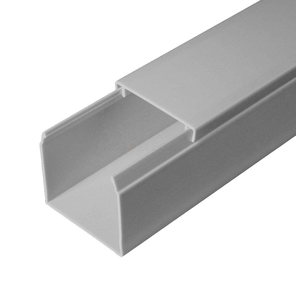 Кабель-канал Промрукав серый RAL 7035 2-й замок в п/э 40х40 2м PR03.0076, защиты проводов