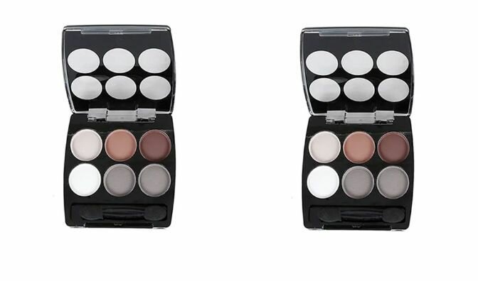 Farres cosmetic Тени для век 1012-А, шестицветные, матовые № 3 - 2 шт