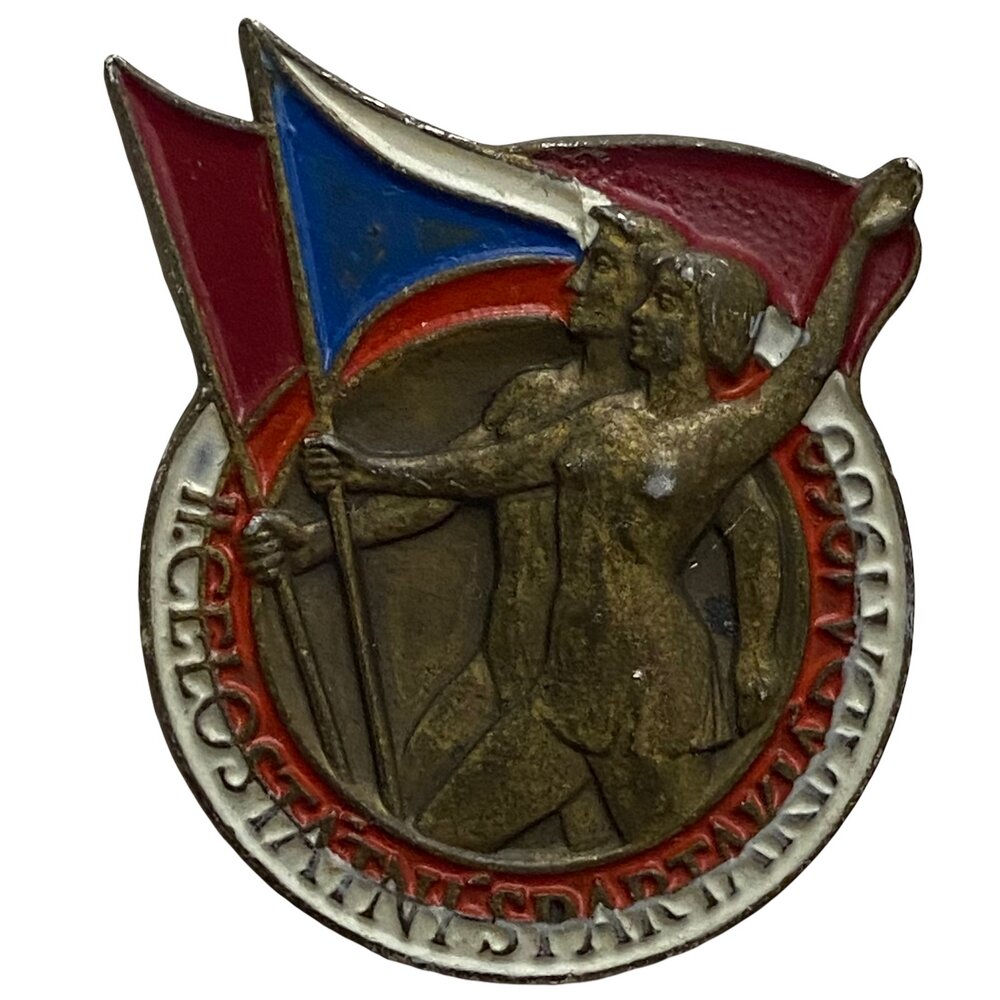 Знак "II национальная спартакиада" Чехословакия 1960 г. Kremnica