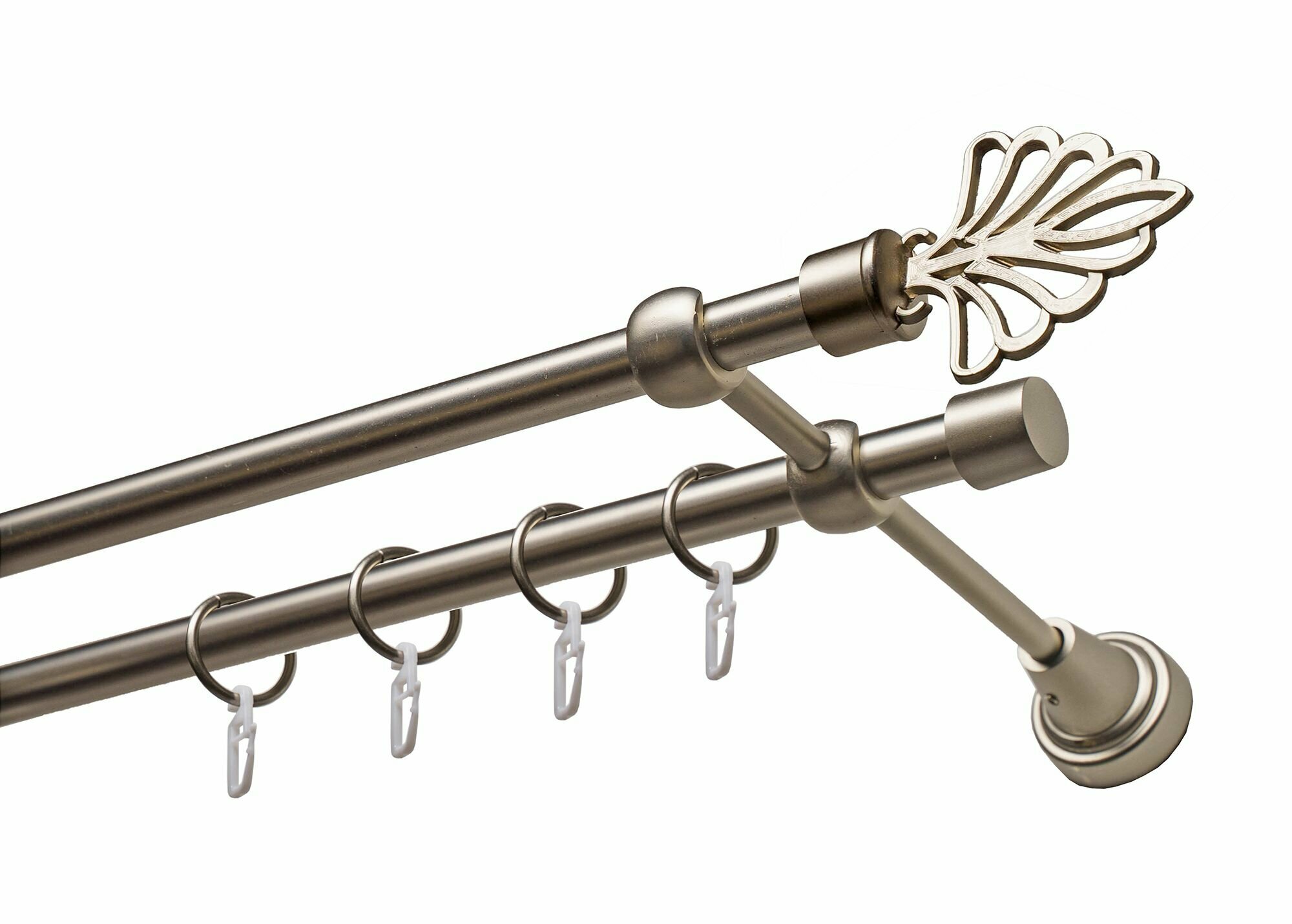 Карниз для штор 2,4 метра AICITY веер 21 хром матовый