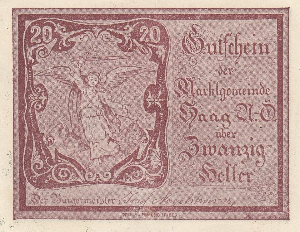 Австрия, Хаг 20 геллеров 1914-1920 гг. (№3)
