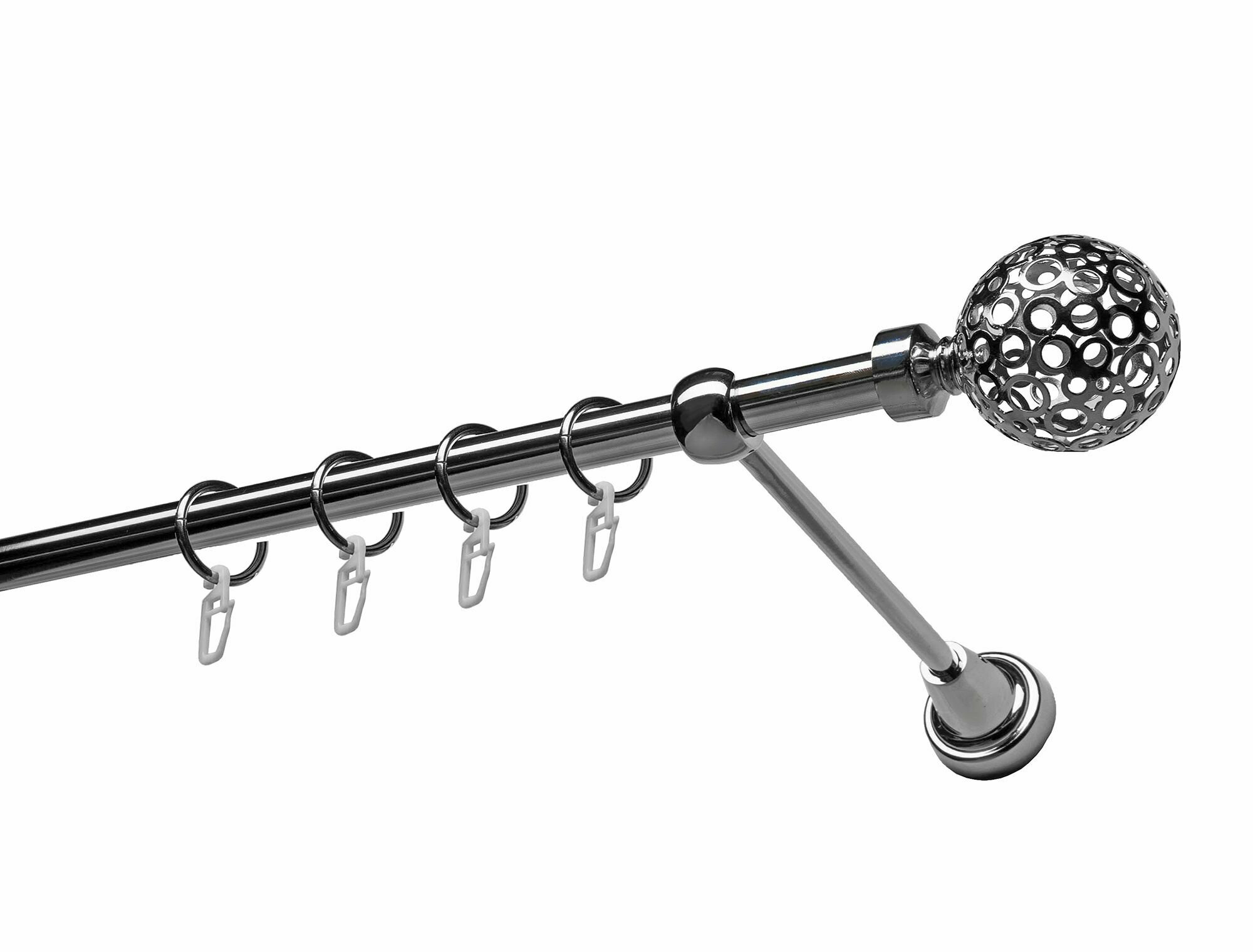 Карниз для штор 1,6 метра AICITY метеор 1 серебро глянец