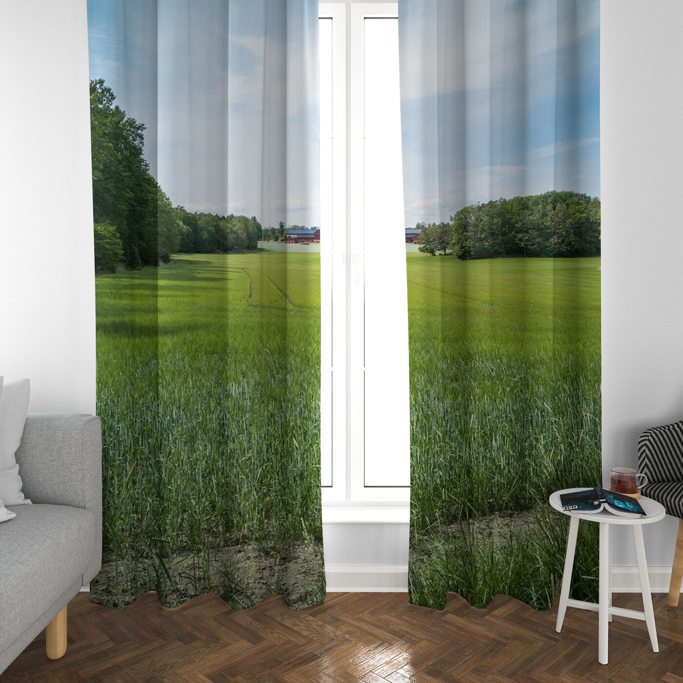 Фотошторы из габардина, 290х260см