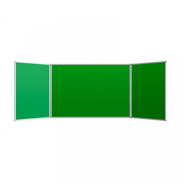 Доска школьная трехэлементная STAFF 100x300 магнитно-меловая, алюминиевая рама, Attache