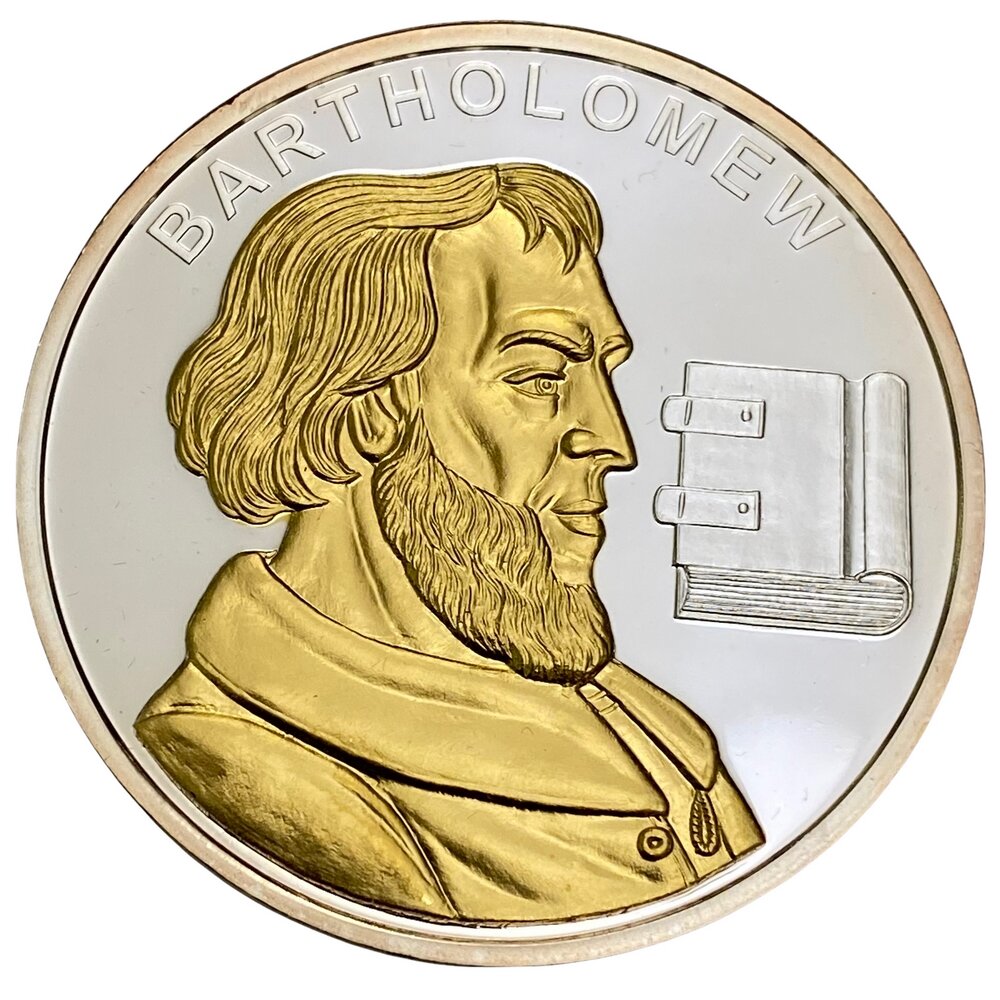 США, настольная медаль "12 апостолов. Святой Бартоломью (Варфоломей)" 2001-2010 гг.