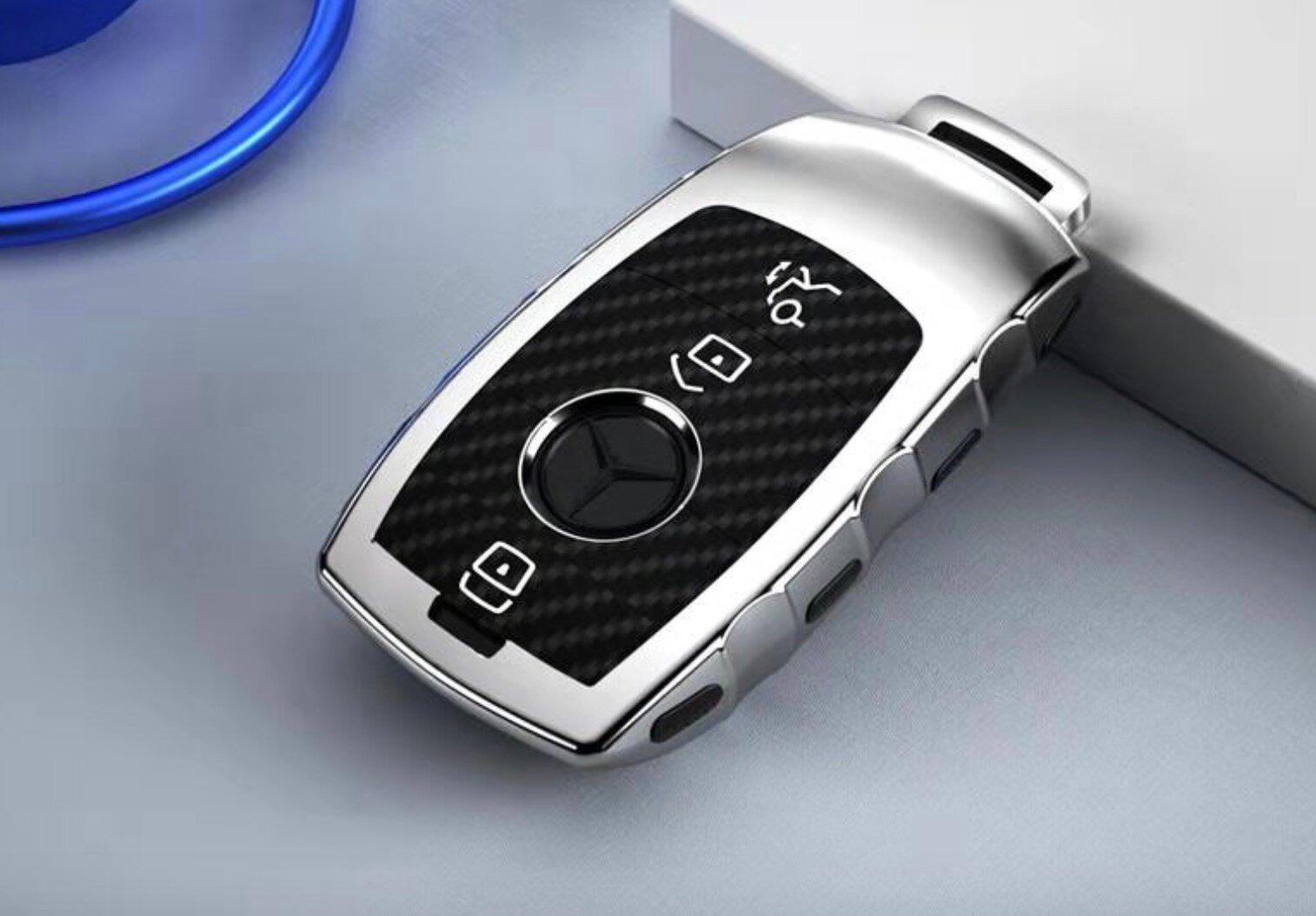 Противоударный металлический защитный чехол MyPads-230586 для автомобильного ключа Mercedes-Benz E-Класс C S А CLA GLA GLB GLS GLC GLE Мерседес, б.