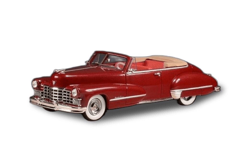 Модель коллекционная STAMP Cadillac series 62 convertible (открытый) 1947 maroon metallic