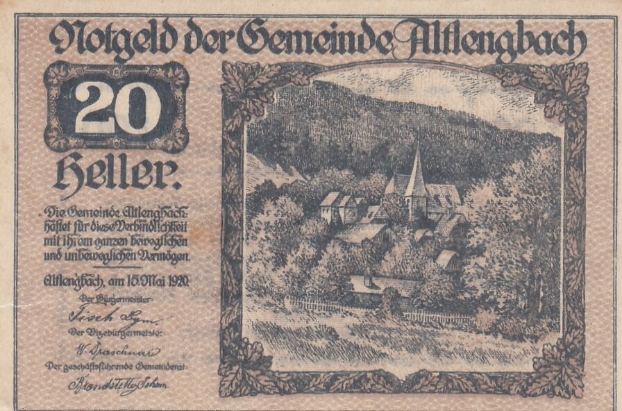 Австрия, Альтленгбах 20 геллеров 1920 г.