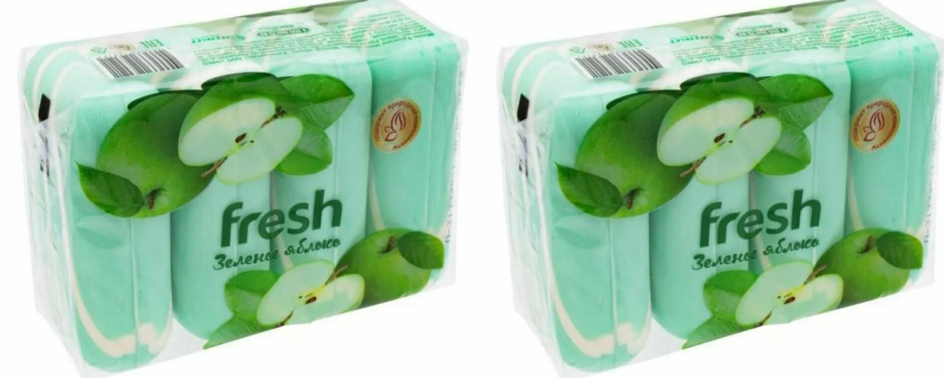 Fresh крем-мыло 4х75г зелёное яблоко, 2 шт