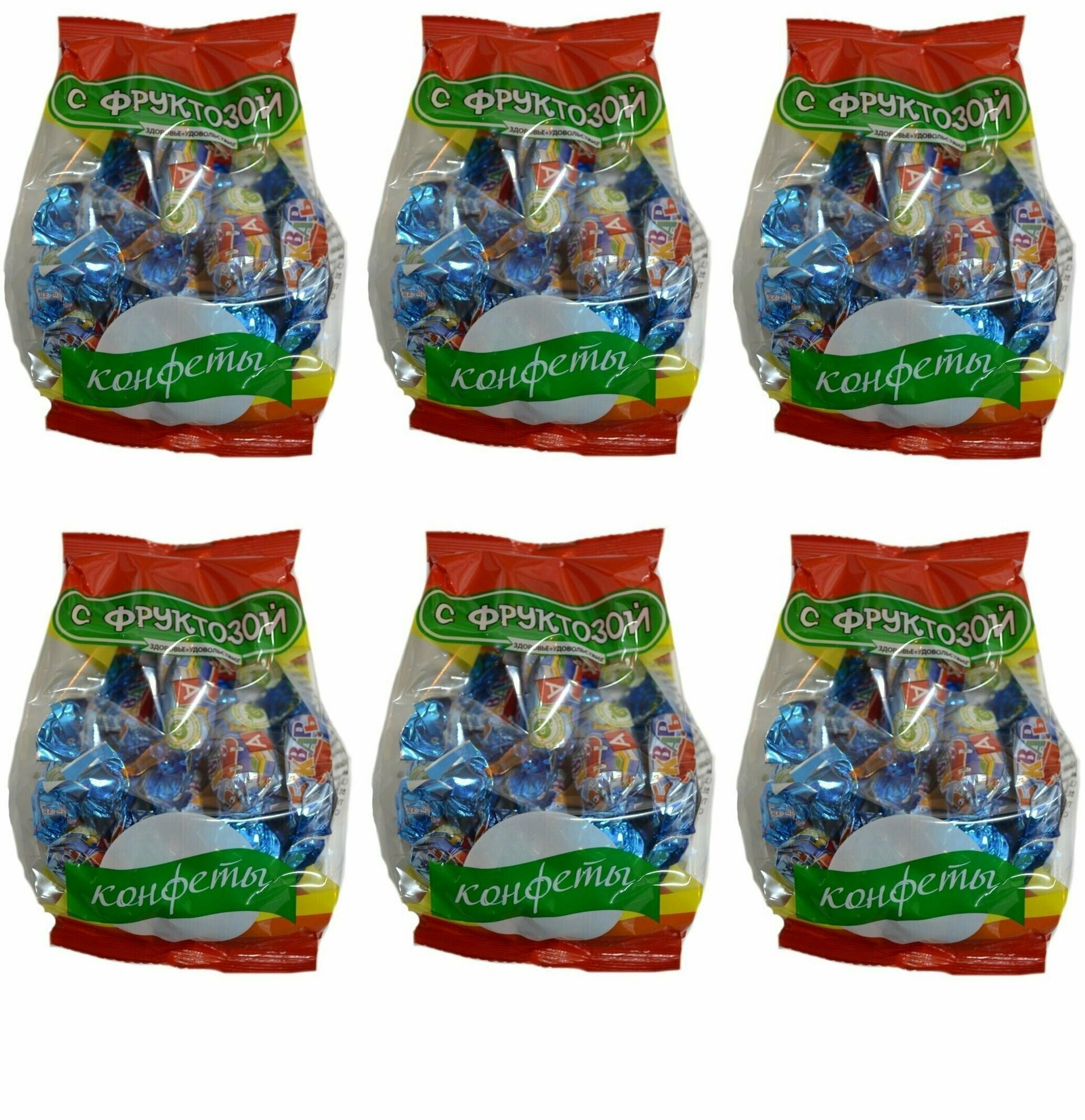 Конфеты Покровск, Занимательный букварь, на фруктозе, 185 г, 6 уп