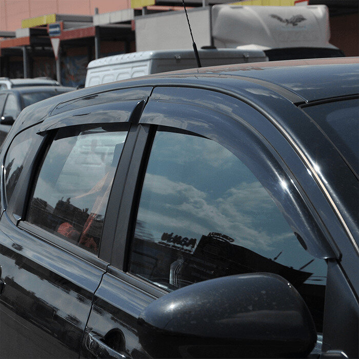 Дефлекторы окон Nissan Qashqai+2 с 2008 по 2014, к-т 4 шт, скотч 3M