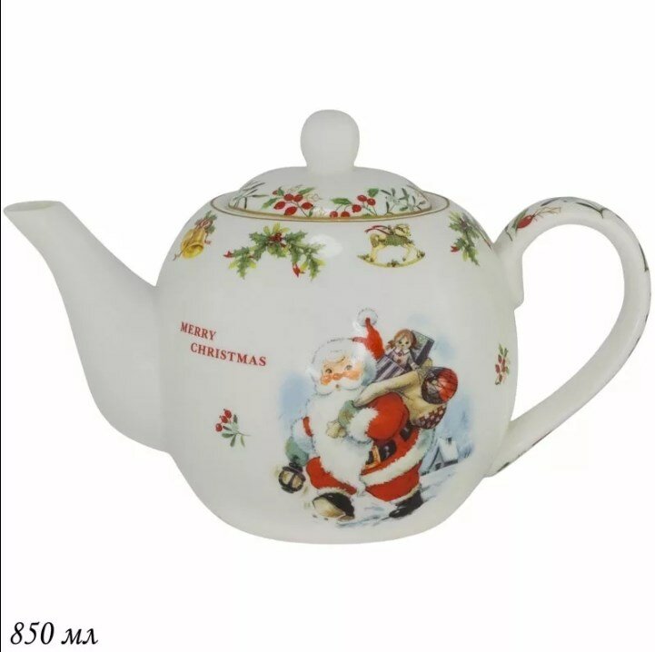 Чайник новогодний 850мл Фарфор 205-353 118-205-353