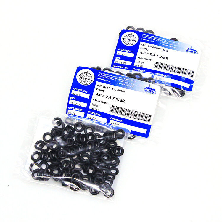 Кольца резиновые уплотнительные (O-ring) 4.6х2.4 70NBR (упаковка 100 шт. ±5%)