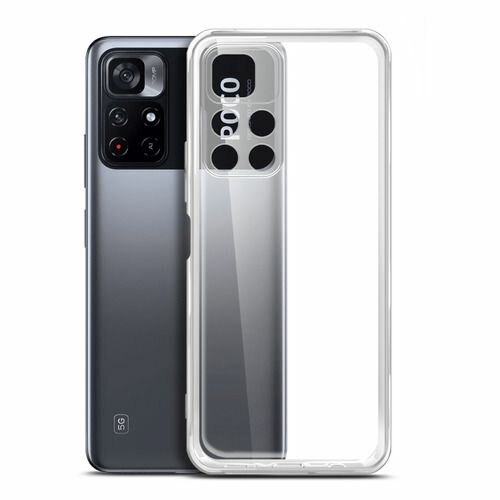 Чехол (клип-кейс) BORASCO для Xiaomi Poco M4 Pro, прозрачный [70105]