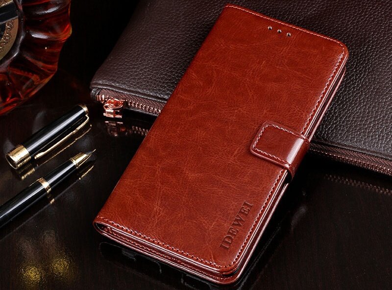 Чехол-книжка MyPads Porta Biglietti для Xiaomi Mi 11 Ultra из эко-кожи с подставкой застёжкой и визитницей коричневый