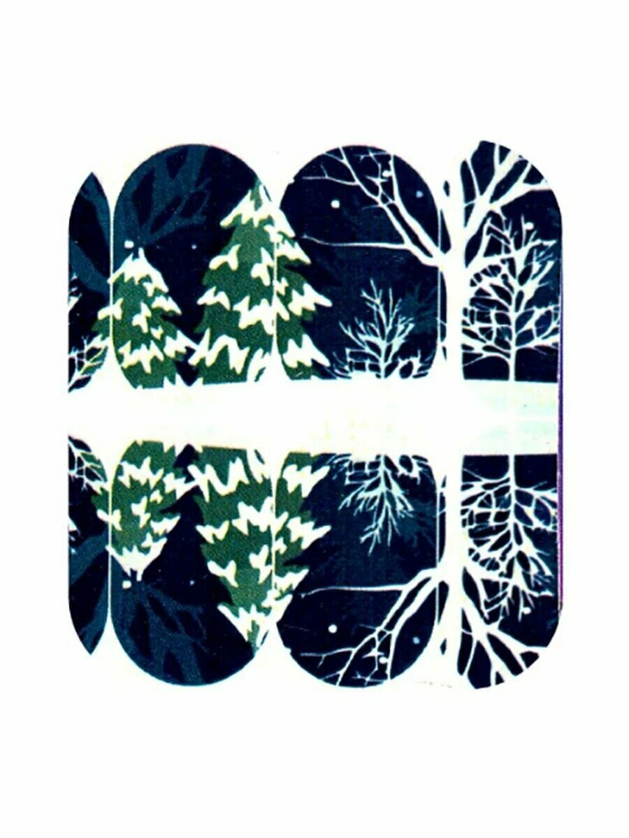 Наклейки переводные Новогодние пейзажи (12 НГ158), IRISK professional, Д265-19