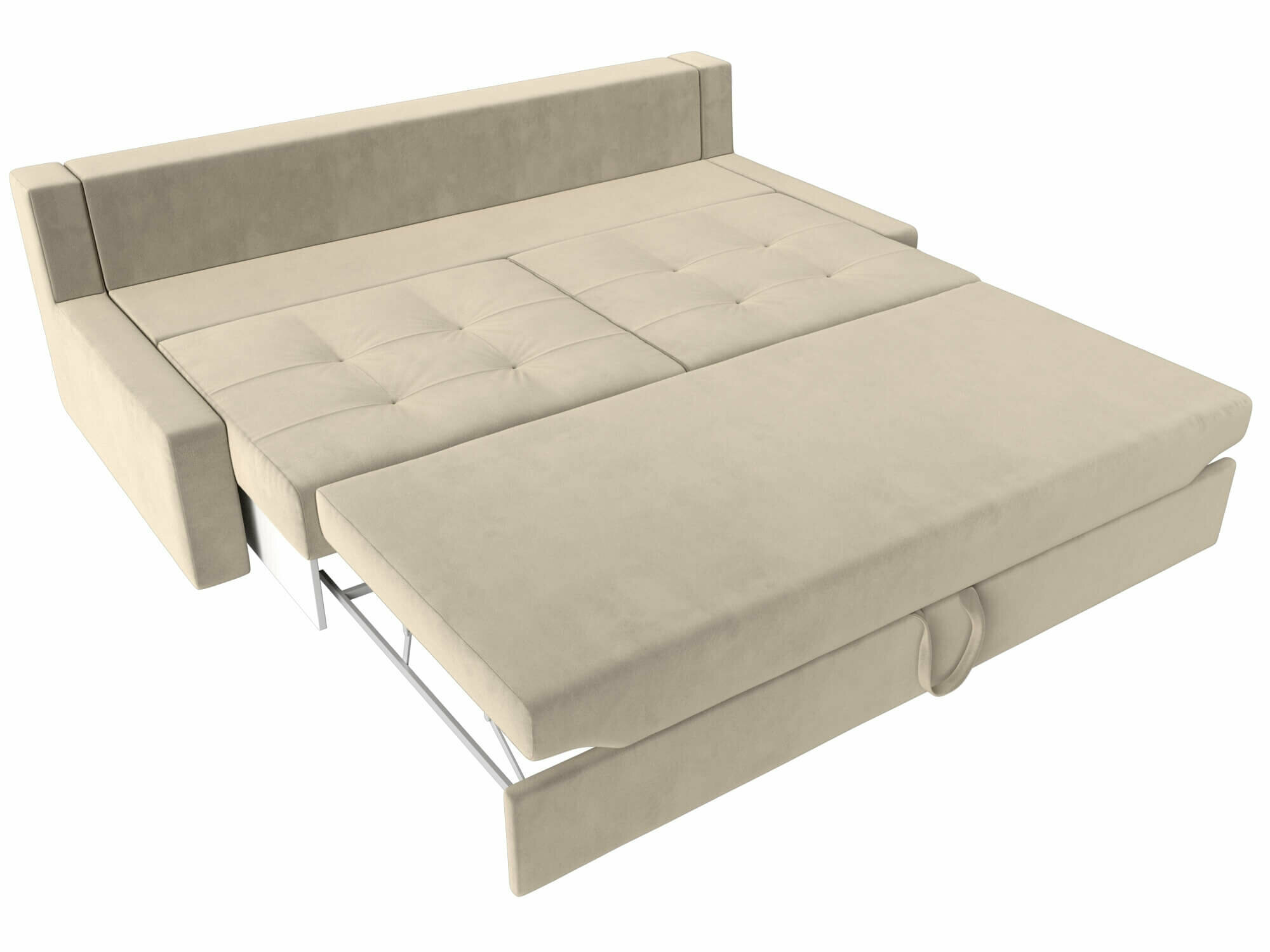 Artum Прямой диван Мартин микровельвет бежевый подушки коричневый