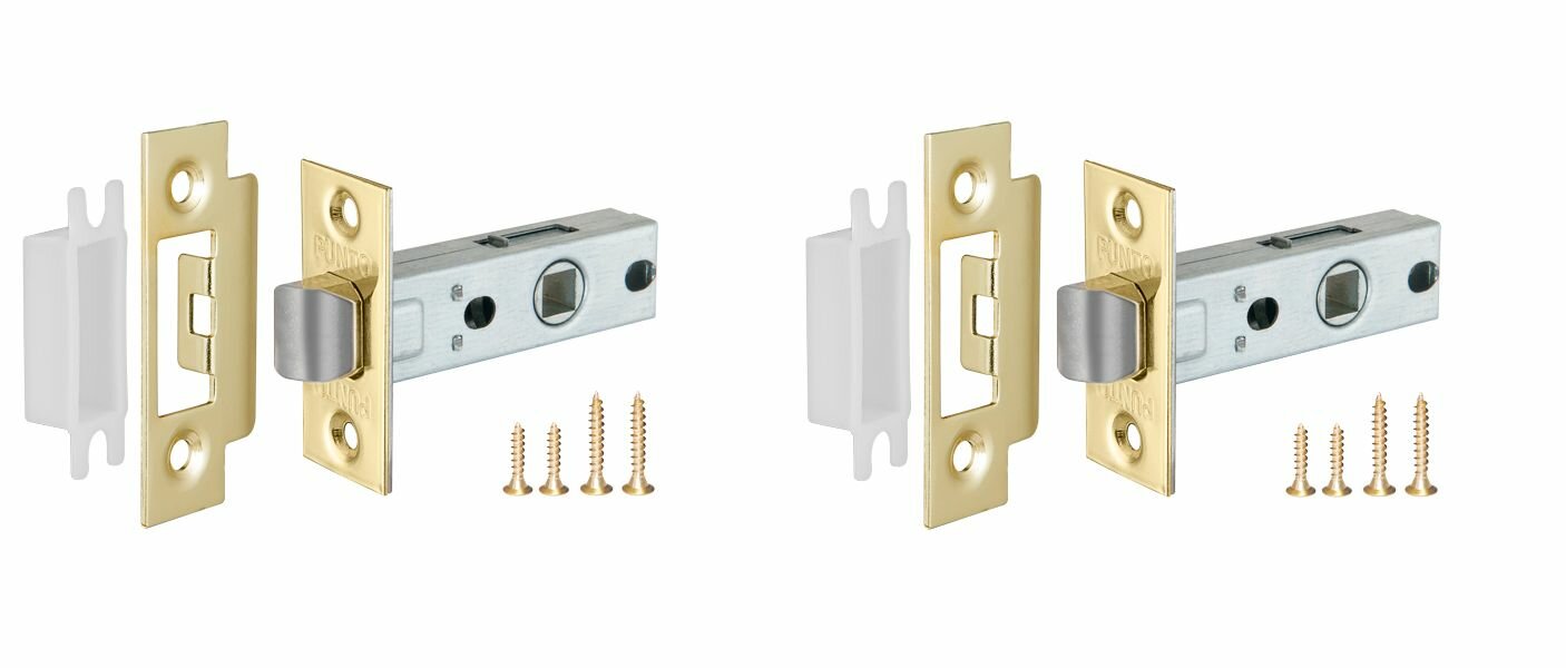 Защелка врезная Punto (Пунто) L45-8 GP Золото (комплект 2 штуки)