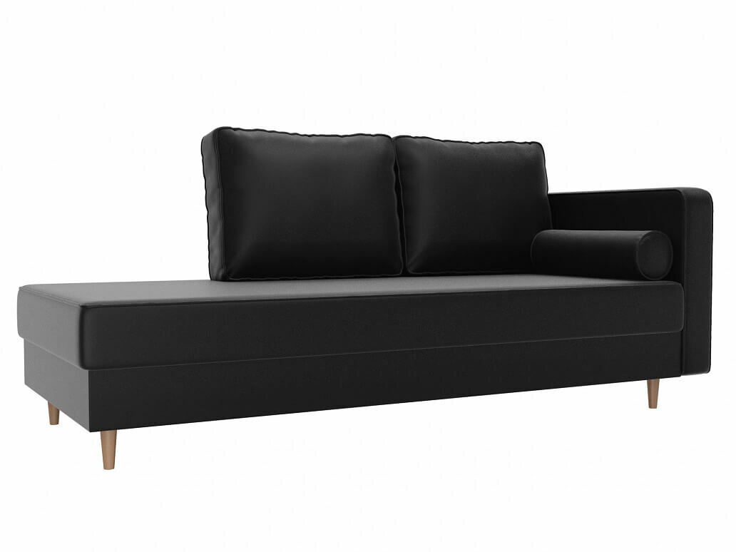 Artum Кушетка Прайм Кожа Черный Правая