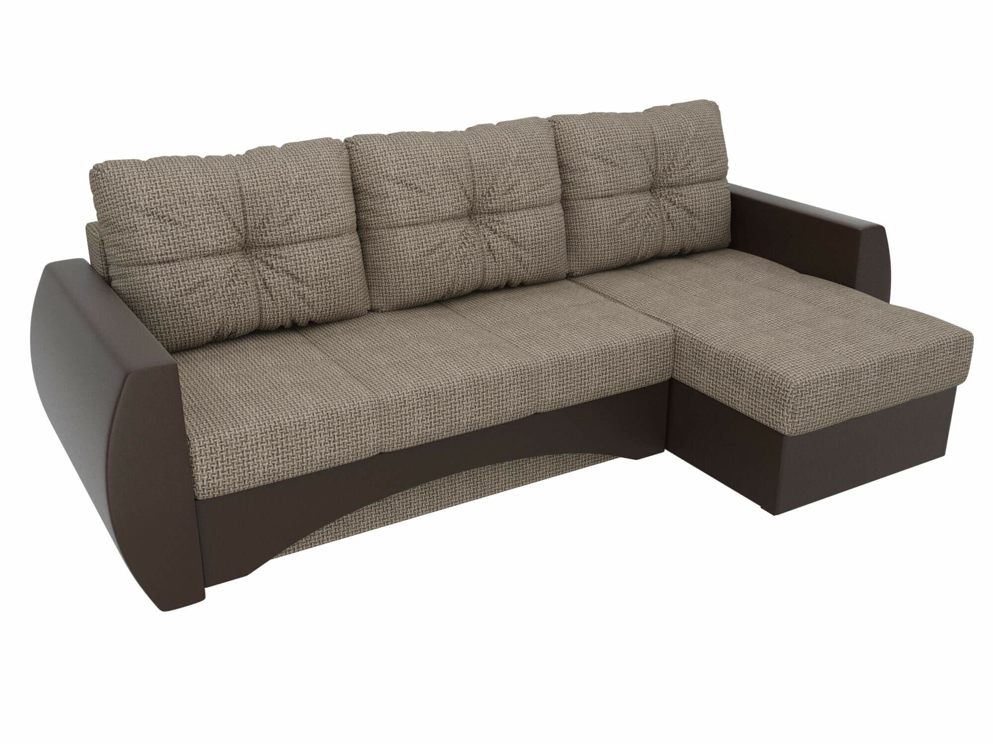 Artum Угловой диван Сатурн корфу 03 эко кожа коричневый правый