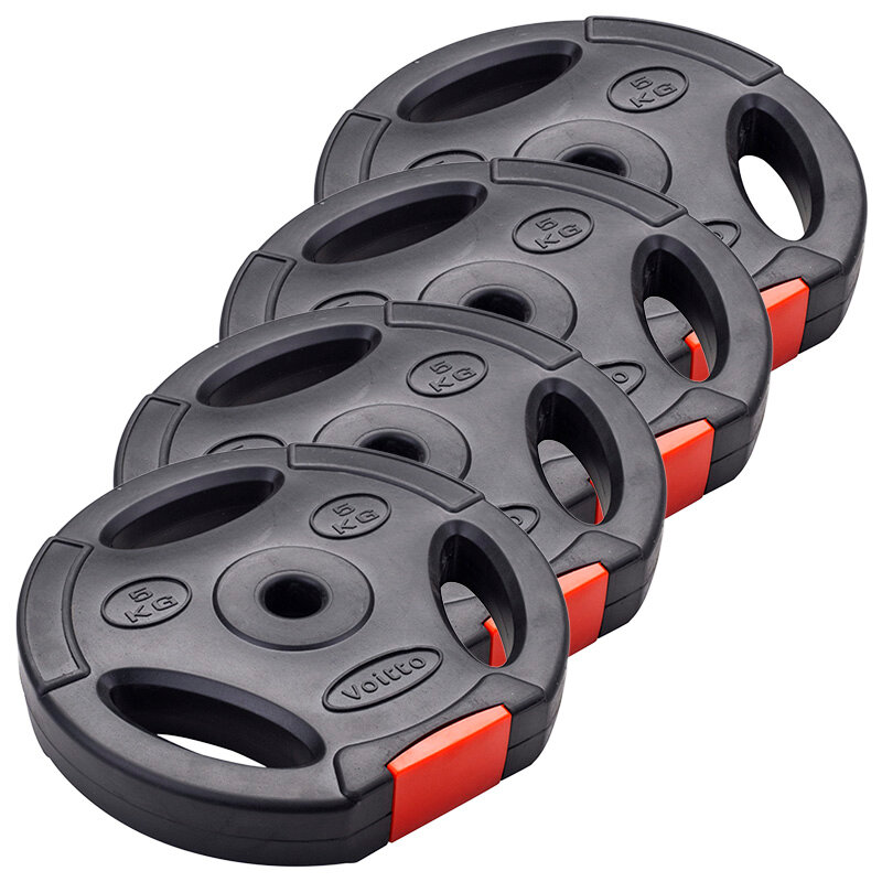 Набор пластиковых дисков с 3-мя хватами Voitto V-102 5 кг (4 шт) - d26
