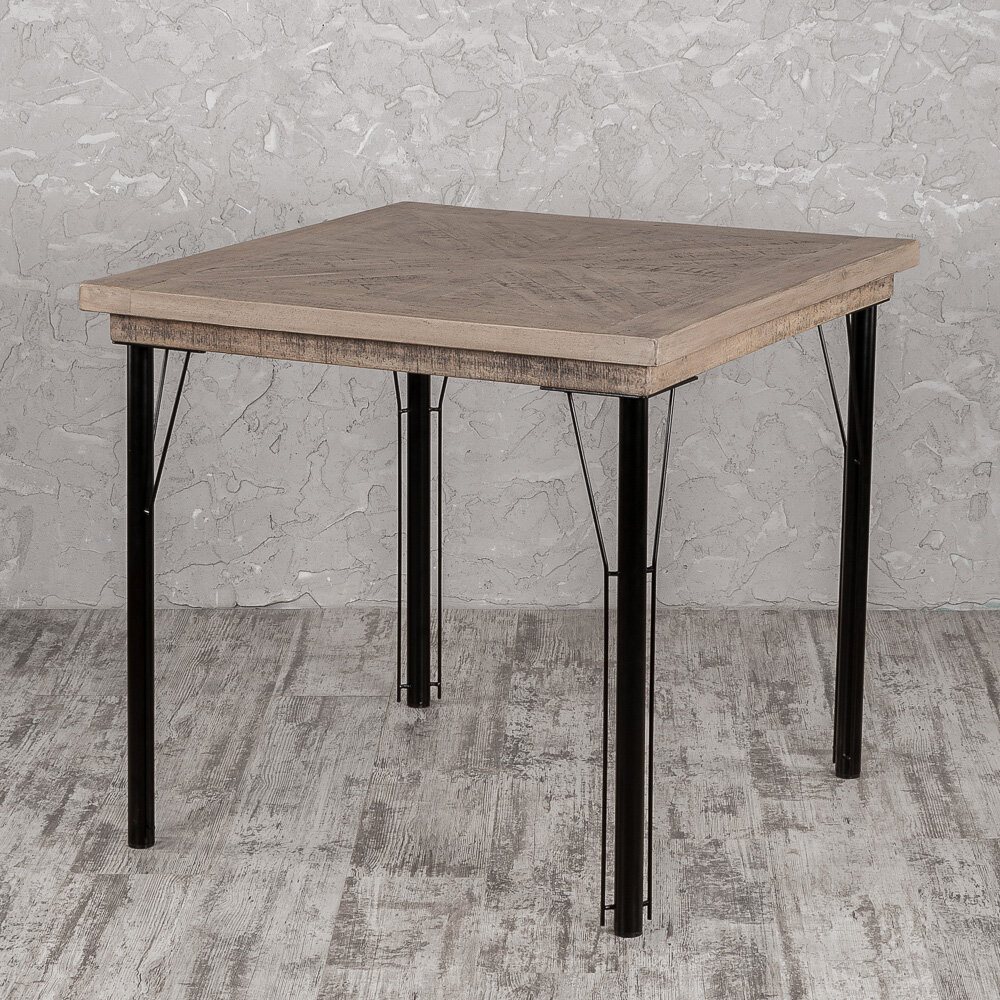 Кухонный стол Décor of Today , Манго/Металл, квадратный, 90х90х75 см