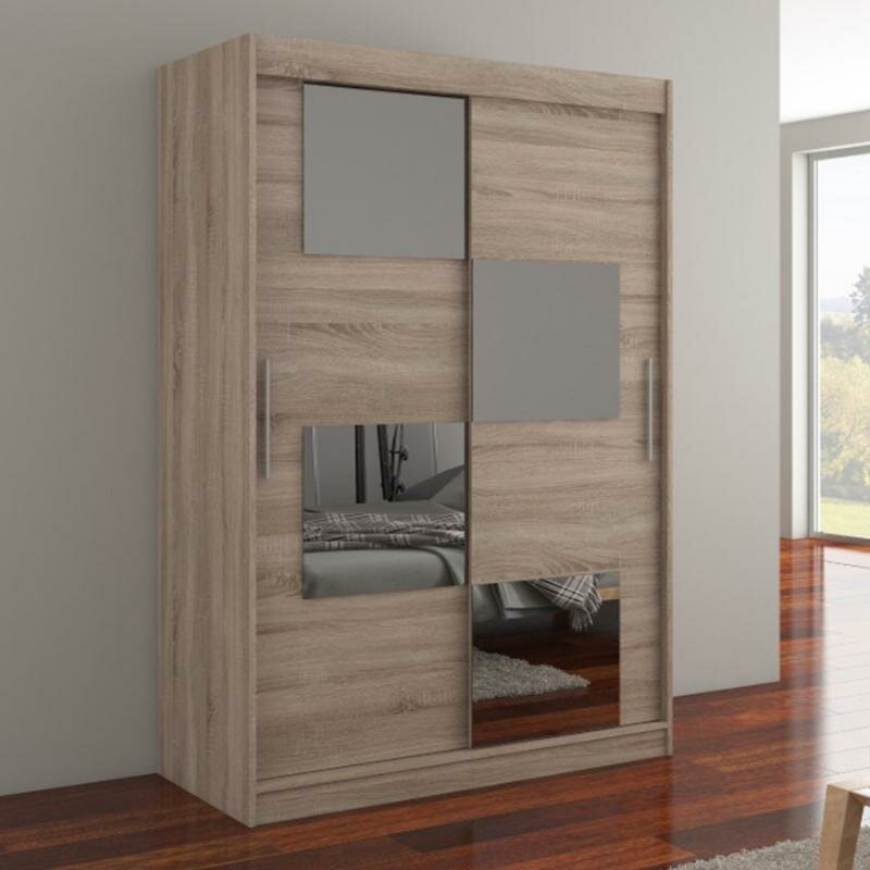 Шкаф-купе Амадеус-26 для одежды с зеркалом двухдверный 110*250*50