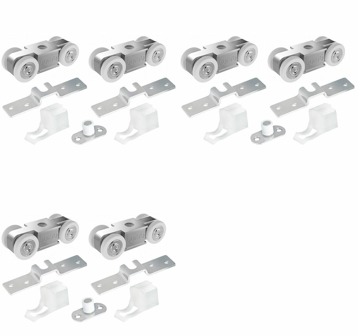Комплект роликов для раздвижных дверей Punto SLD. SoftLine. SET. rollers/55-4 (Soft LINE 55/4) (комплект 3 штуки)