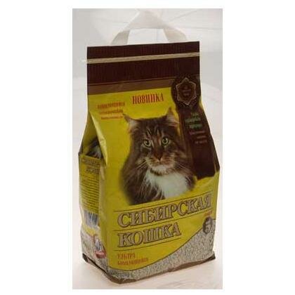 Наполнитель для кошачьего туалета комкующийся сибирская кошка ультра, 5 л