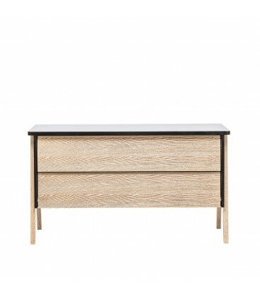 Комод Leset Сканди 2 ящ, дуб, компаньон венге