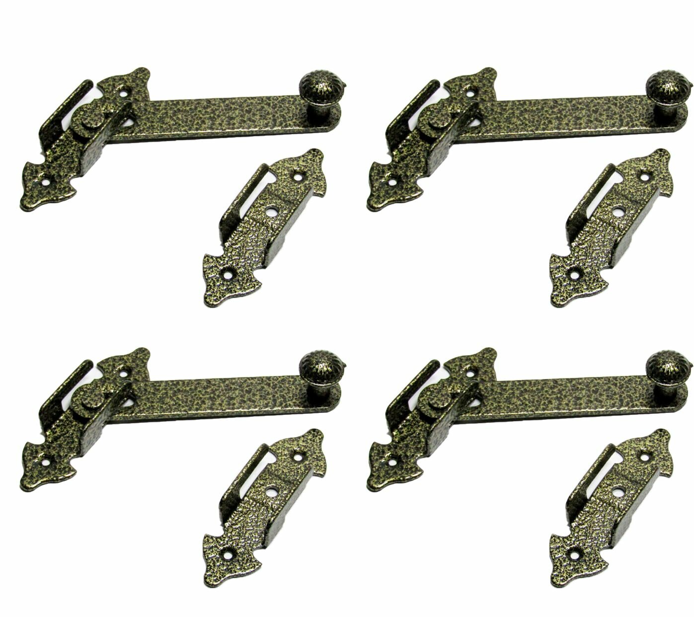 Щеколда малая ноэз ЩМ-120-SL старая бронза (комплект 4 штуки)