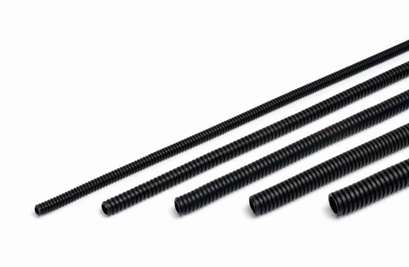 Трубка проводки Тюбинг гофра d4,7мм черная (к-кт 50м) разрезная (Cargen)