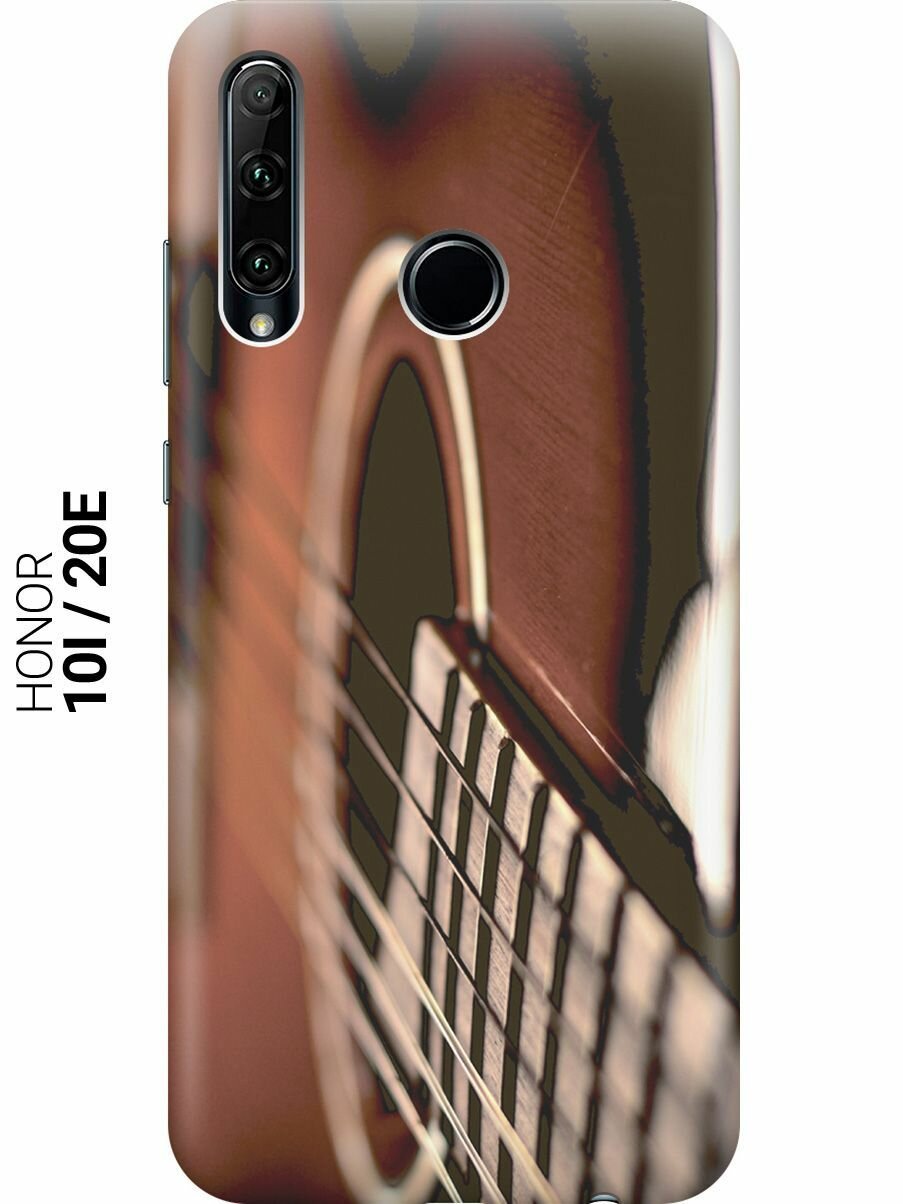Силиконовый чехол на Honor 10i, 20e, Хонор 10 ай, 20е с принтом "Гитара"