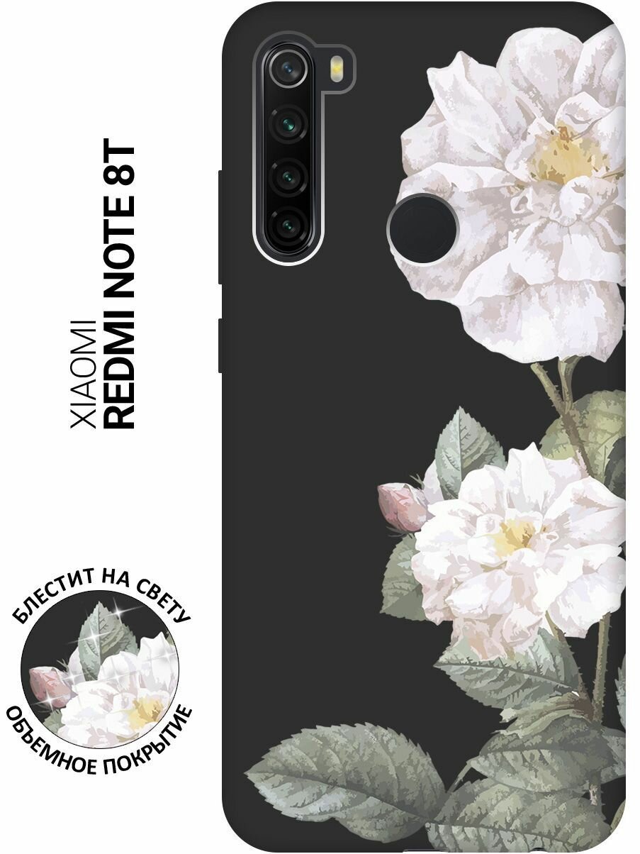 Матовый Soft Touch силиконовый чехол на Xiaomi Redmi Note 8T, Сяоми Редми Ноут 8Т с 3D принтом "Avo-Swimming" черный матовый