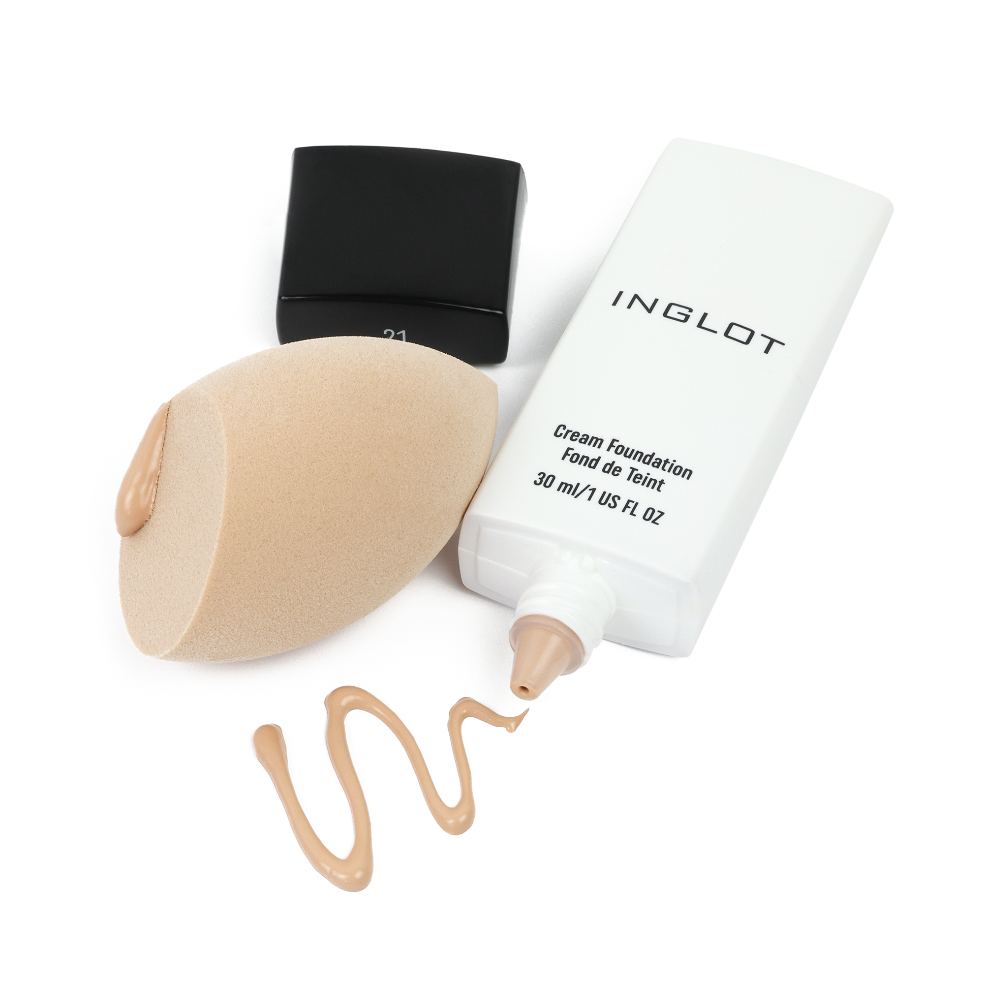 Профессиональный спонж для макияжа INGLOT BLENDING SPONGE - BEIGE — фото 1