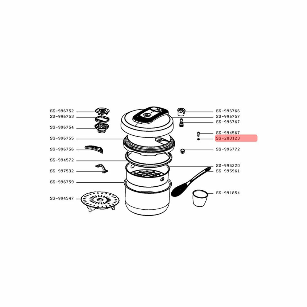 Уплотнитель клапана для мультиварки Moulinex CE/CY (SS-208123) — фото 1