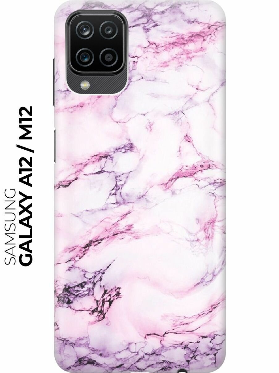 Чехол - накладка ArtColor для Samsung Galaxy A12 с принтом "Фиолетовый мрамор"