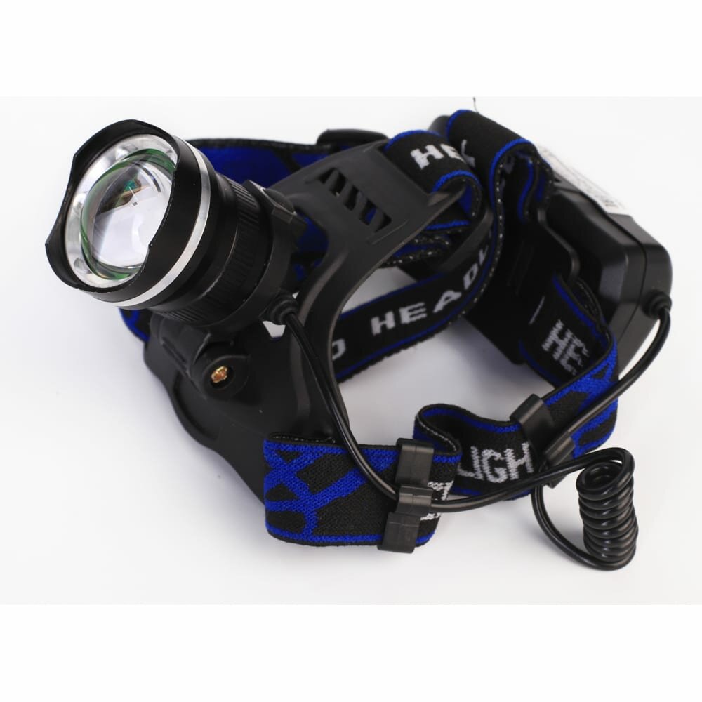 Налобный аккумуляторный фонарь Ultraflash LED5337 (3,7В, черный, 1LED, 5 Вт, фокус, 2 аккумулятора 3 режима, USB, бокс са) 15016