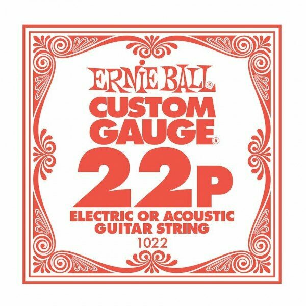 Одиночные струны для акустической гитары Ernie Ball 1022 Custom Gauge 22