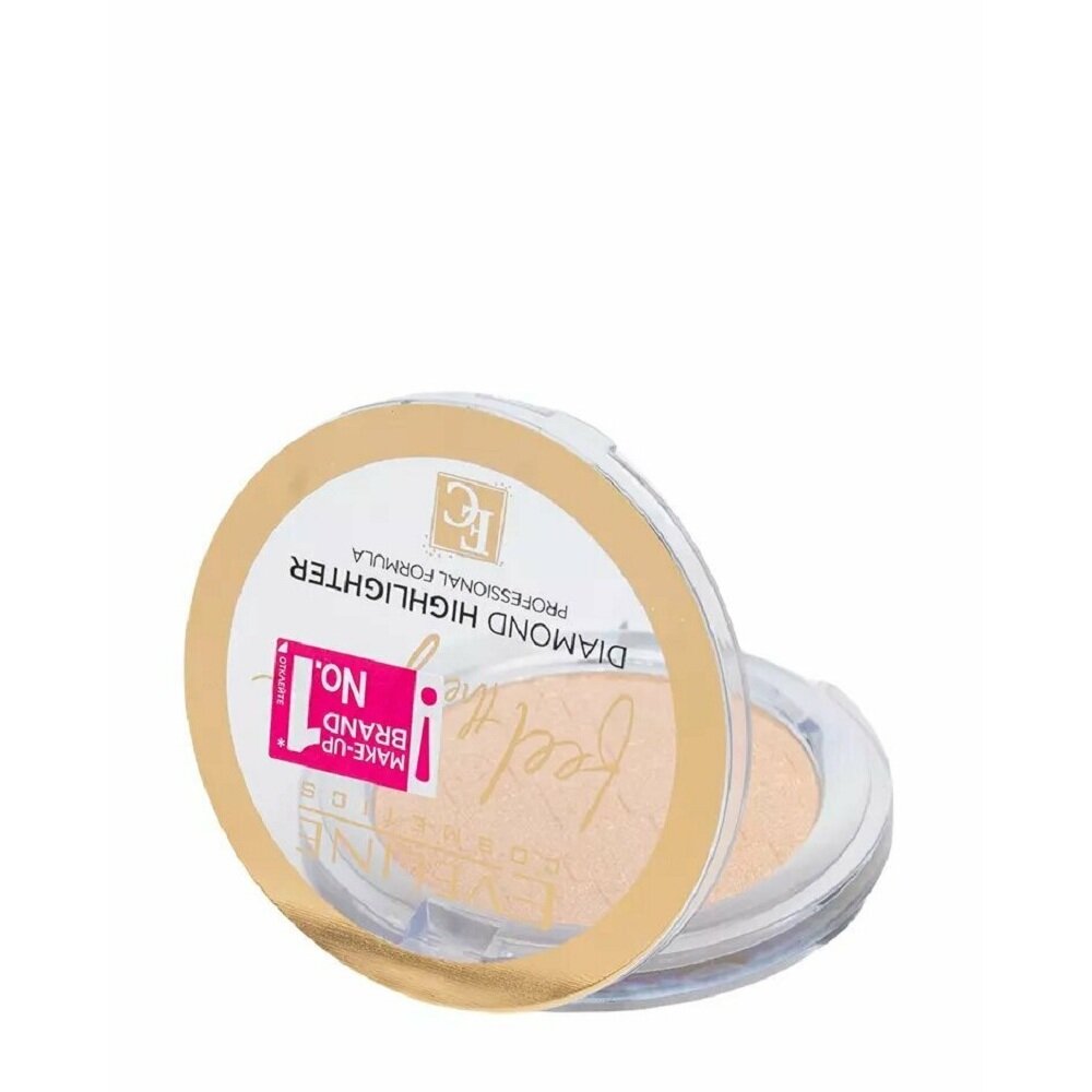 Хайлайтер для лица Eveline Feel the glow, тон: 10 light diamond, 4.2г