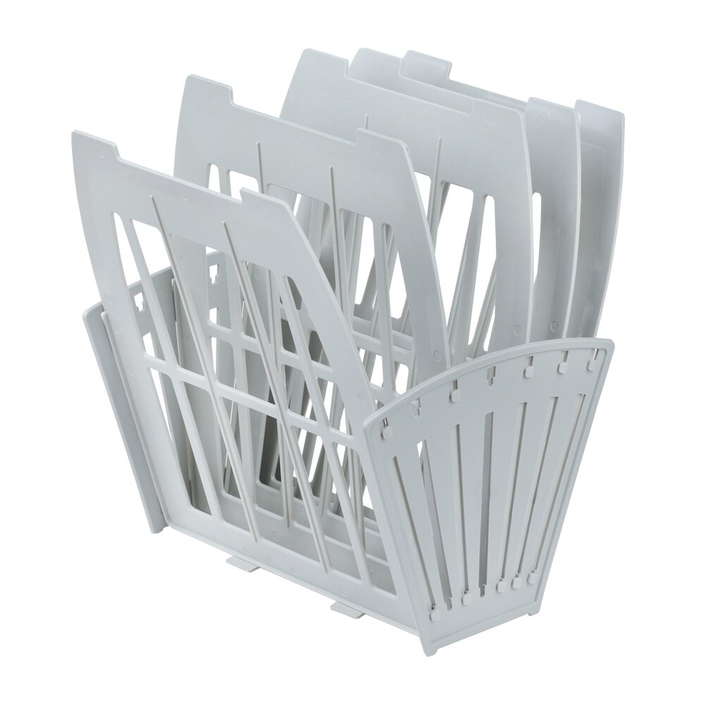 Лоток вертикальный Attache сборный, веер, 4 отделения, 5 секций, серый