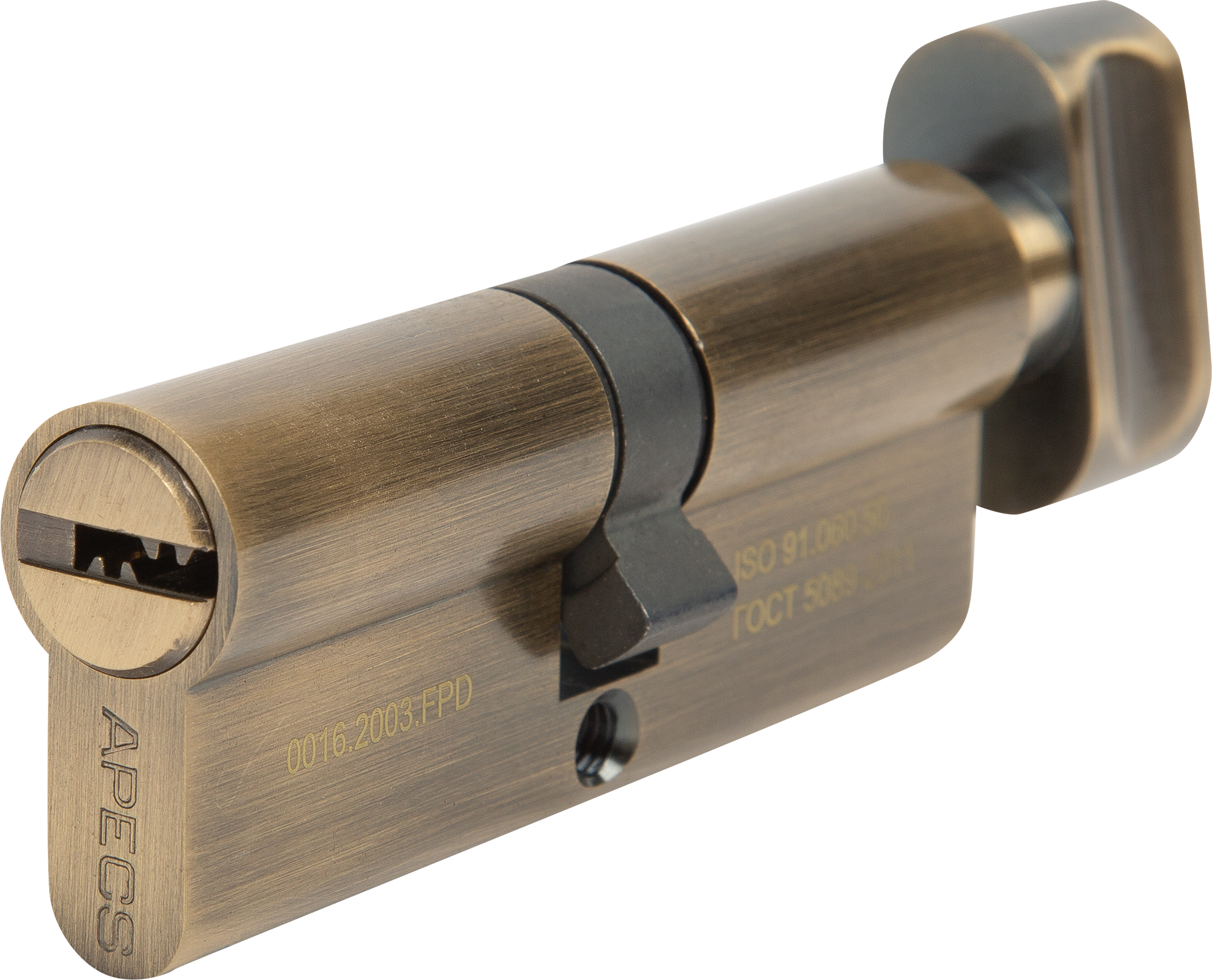 Цилиндровые механизмы Apecs Pro LM-80-C-AB 80 мм, ключ/вертушка, цвет бронза