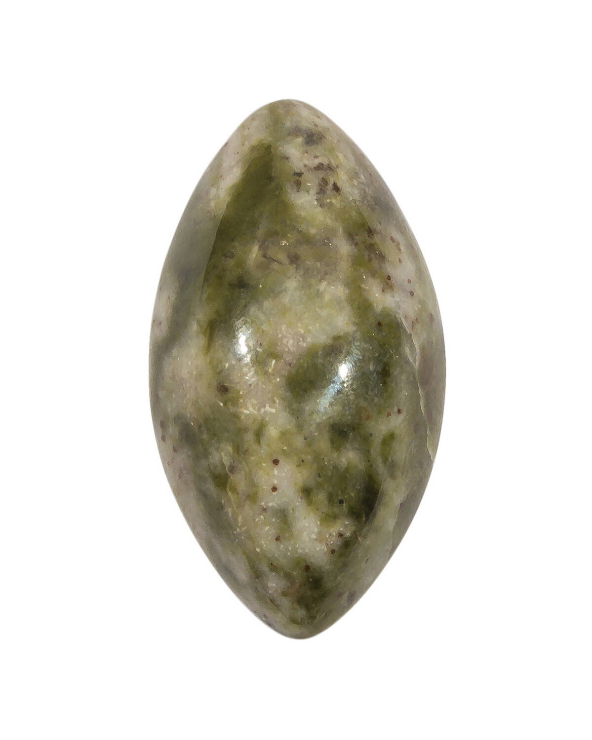 Кабошон эпидот 27х15х6 мм.