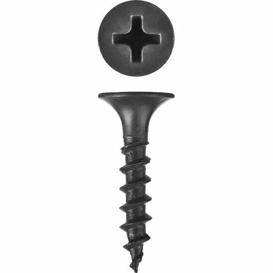 Саморезы СГД гипсокартон-дерево Зубр 25 х 3.5 мм, 75 шт, фосфатированные, Профессионал 300036-35-025