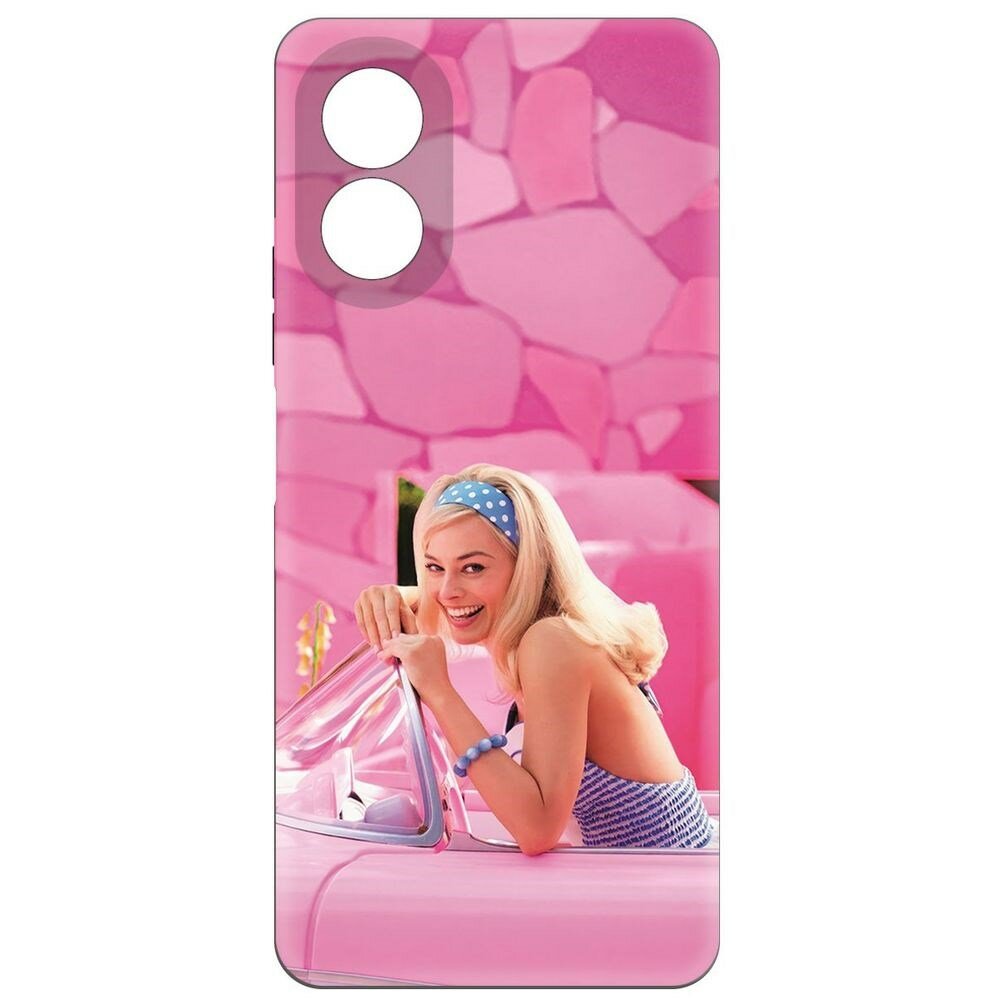 Чехол-накладка Krutoff Soft Case Барби в розовом для Oppo A38 4G черный