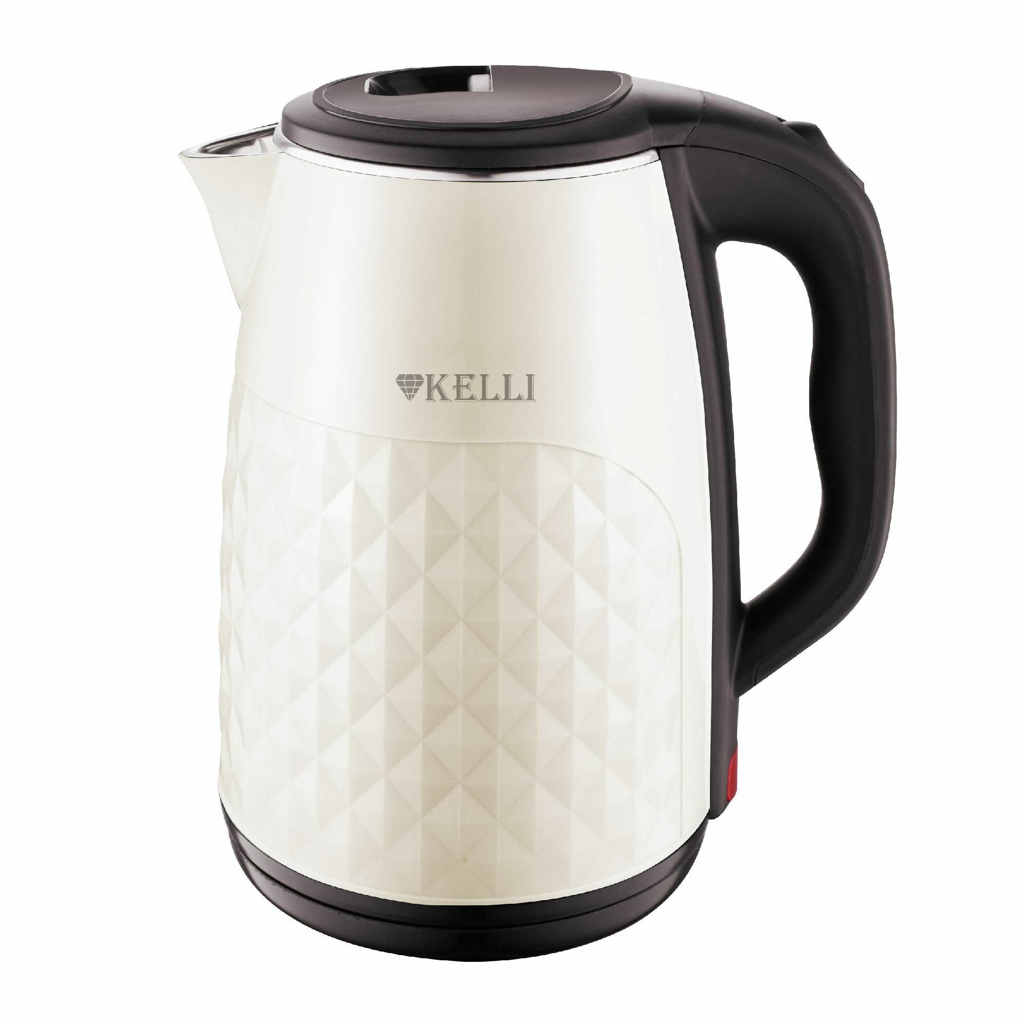 Металлический чайник Kelli KL-1803 2,5 л 2400Вт Белый