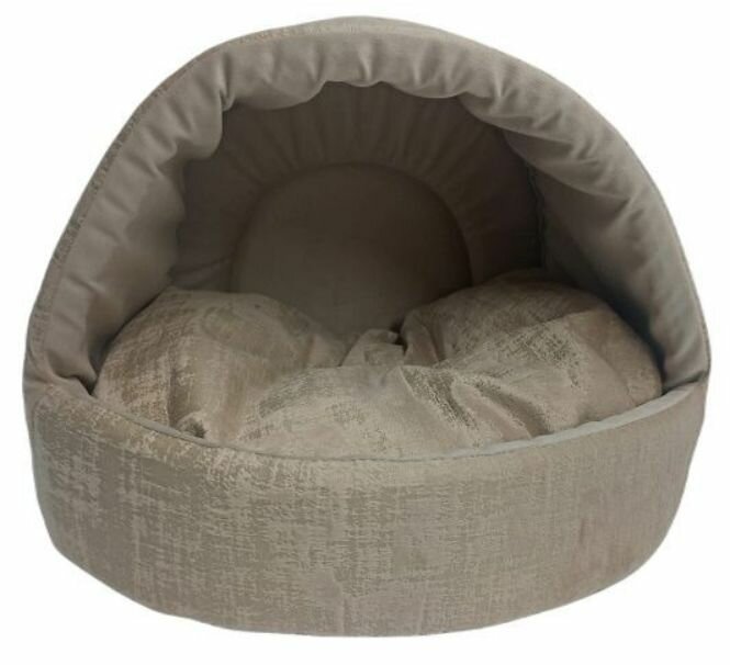 HOMEPET Домик-эстрада для домашних животных Indigo latte №2, бежево-золотистый, 44 см х 44 см х 36 см